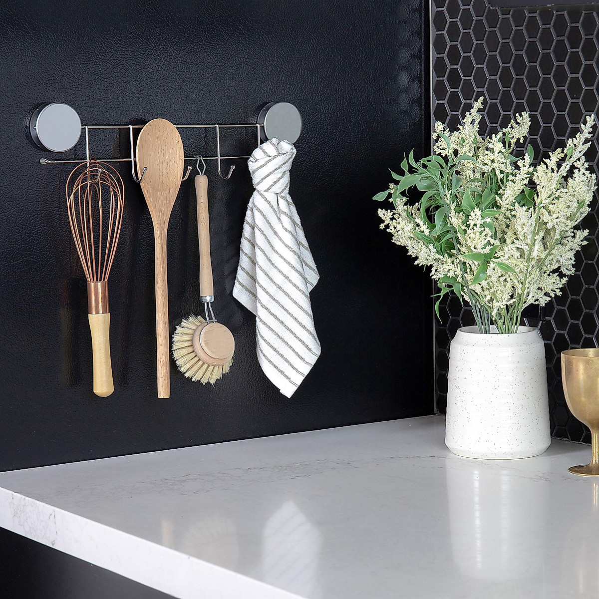 Better Houseware 2408 Magnetic Hook Rack, Stainless