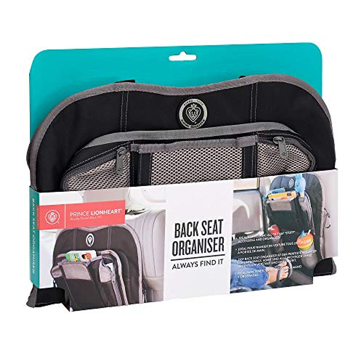 Prince Lionheart Backseat Organizer, Black