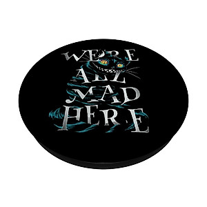Cheshire Cat We're All Mad Here - Cute Girls and Boys Gift PopSockets PopGrip: Swappable Grip for Phones & Tablets PopSockets Standard PopGrip