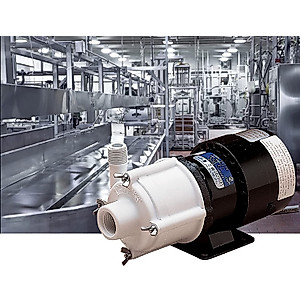 Little Giant 115 Volt, 1/12 HP, 750 GPH 3-MD-SC Semi-Corrosive Chemical Magnetic Drive Pump, 6-Foot Cord with Plug, Black/White, 581503