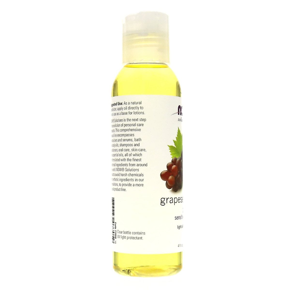 NOW Grape Seed Oil, 4-Ounce (Pack Of 2)