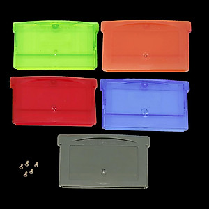 Junsi 10pcs GBA Game Card Case Replacement Shell Compatible with Nintendo Gameboy Advance GBA SP Games Card (Grey)