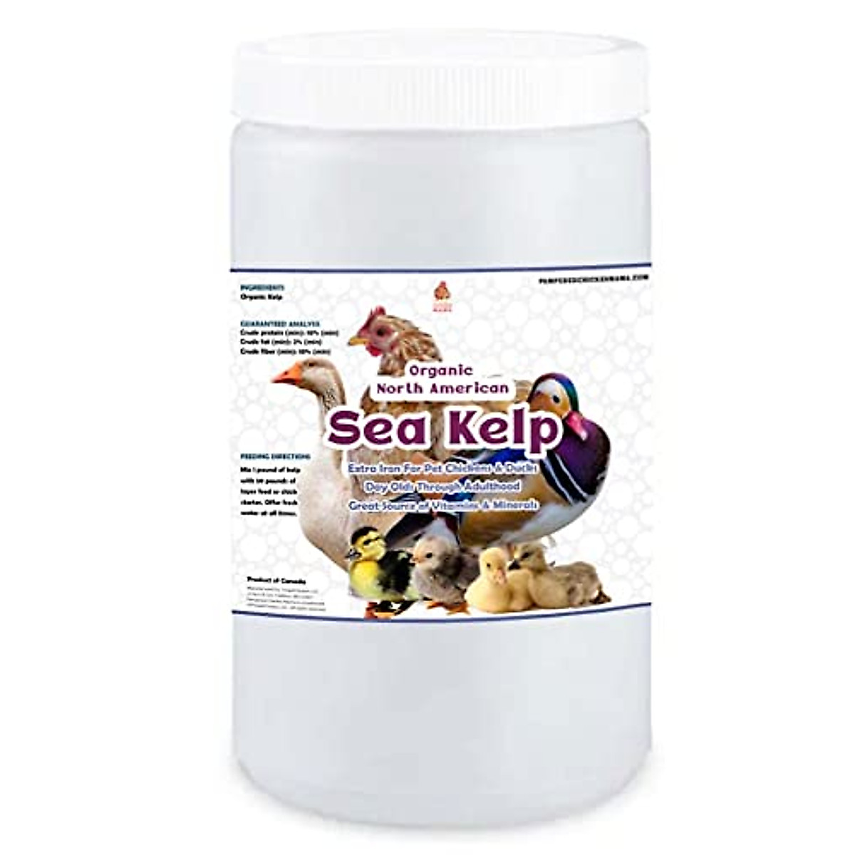 Pampered Chicken Mama Organic Chicken Kelp: Chicken Vitamins Supplement & Duck Feed Supplement 1LB