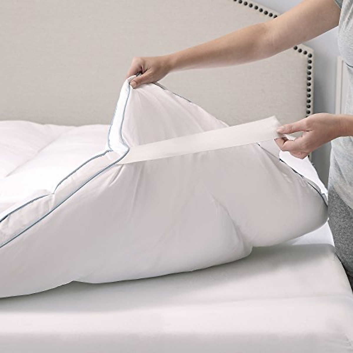 Restonic Mattress Topper, King, White