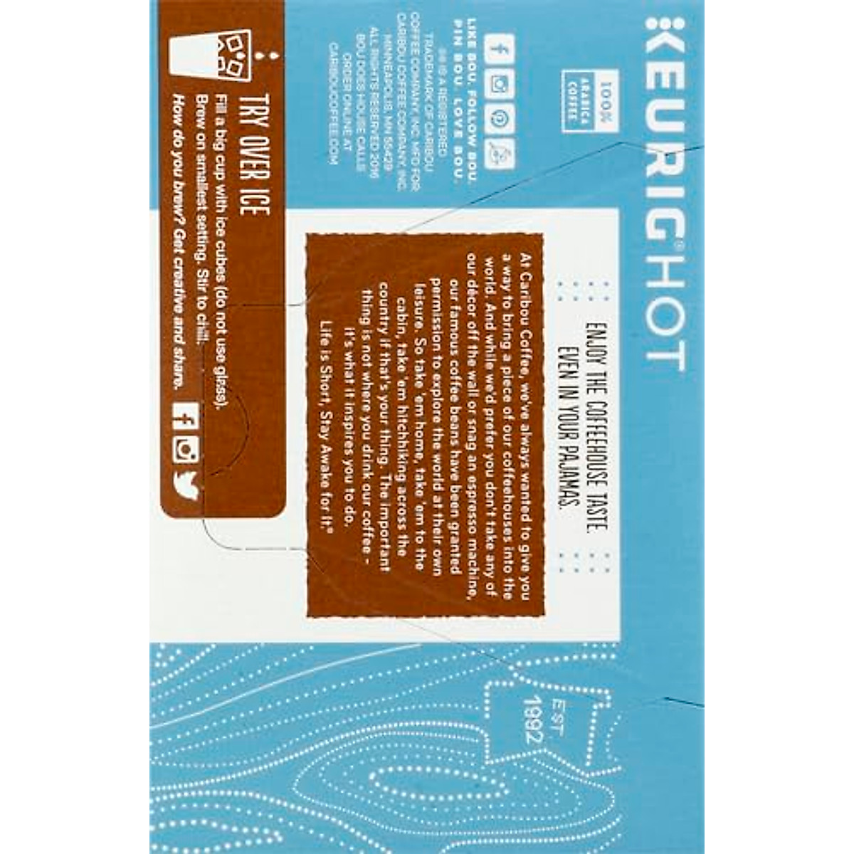 Caribou Coffee Daybreak Morning Blend Keurig K-Cups Coffee, 12 Count