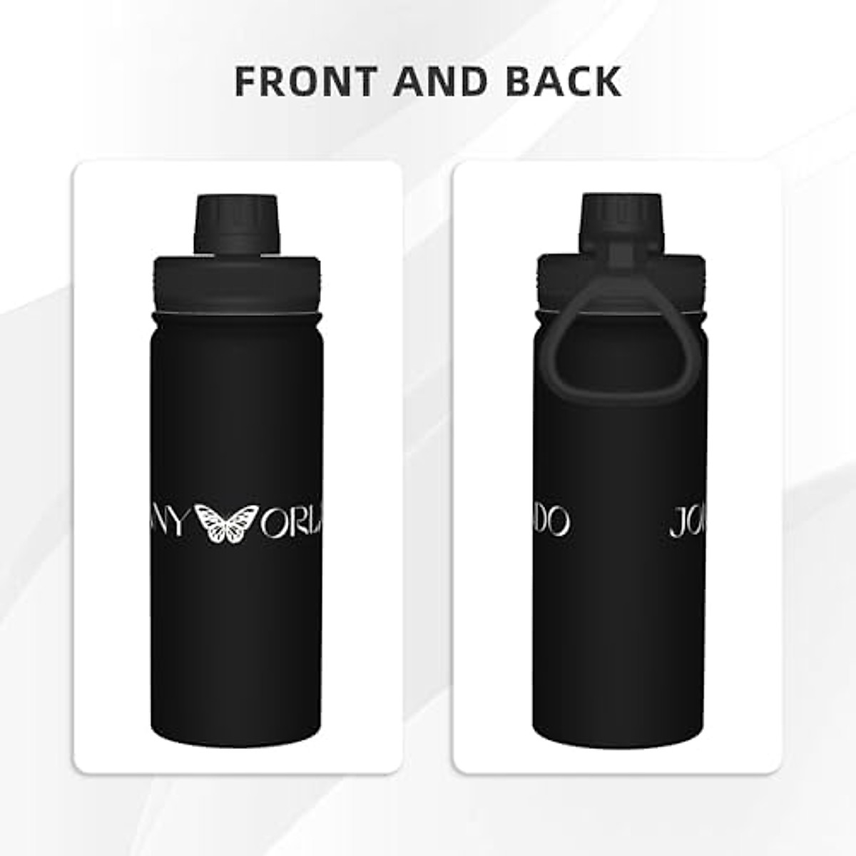 Eevikion Johnny Musics Orlando Stainless Steel Insulated Tumbler Sports Water Bottle Hot and Cold Travel Cup 18oz