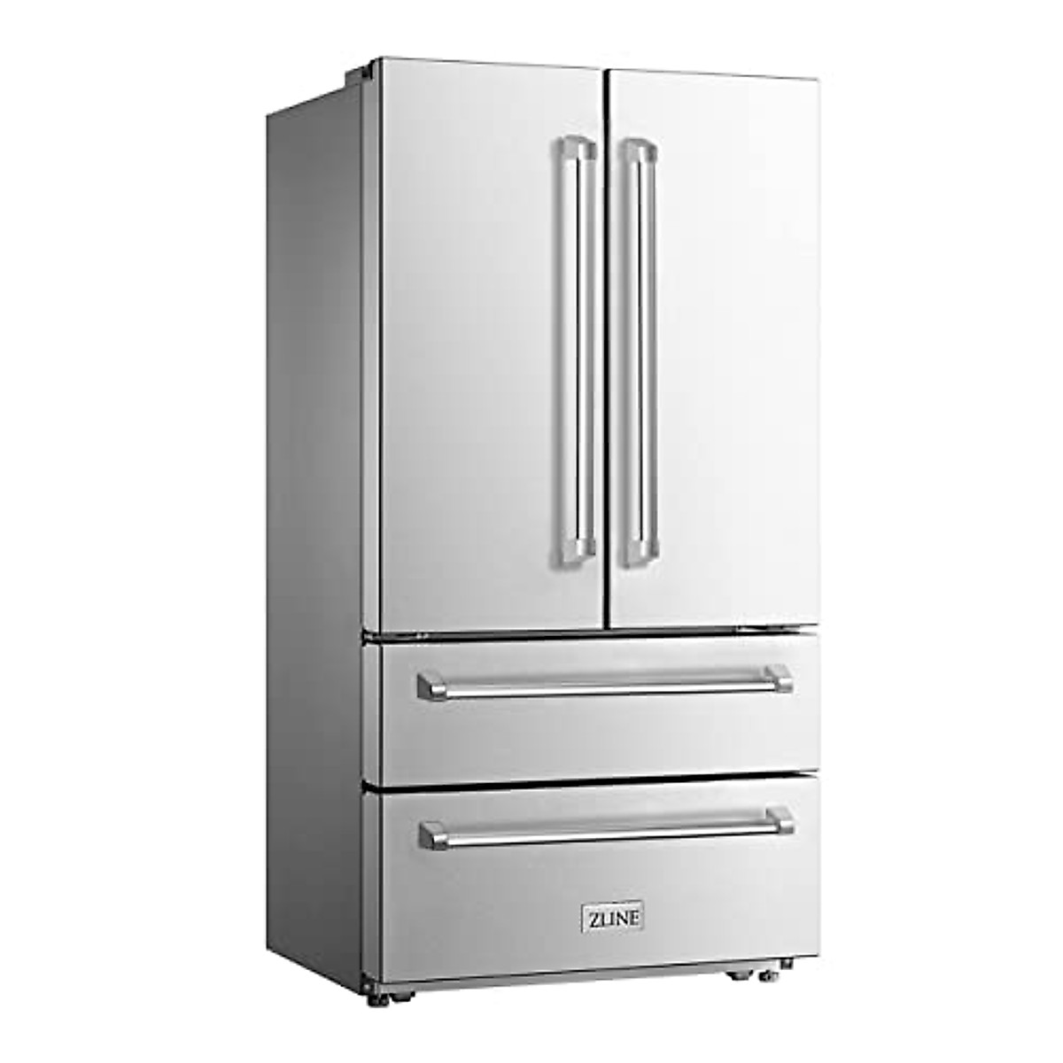 Z Line Kitchen and Bath ZLINE 36" 22.5 cu. ft Freestanding French Door Refrigerator with Ice Maker in Fingerprint Resistant Stainless Steel (RFM-36)