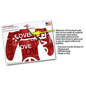 WraptorSkinz Skin Wrap compatible with Sony PS5 DualSense Controller Love and Peace Red (CONTROLLER NOT INCLUDED)