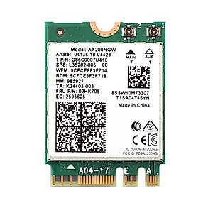 REKONG WiFi 6 AX200NGW M.2 2230 WiFi Network Card Dual Band 160MHz MU-MIMO 802.11AC AX 3000Mbps 2.4Ghz 5Ghz BT5.2 AX200 Wireless Adapter OFDMA Support vPro Miracast Only for Windows 10/11,64 bit