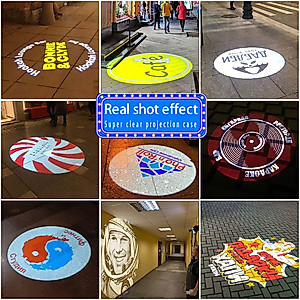 COLIFINE 35W LED Logo GOBO Projector Ip67 Waterproof DJ Effect Light Including Free Custom Glass GOBO to Project Image for Hotel Company Store Wedding Advertising Indoor and Outdoor Use (35W)