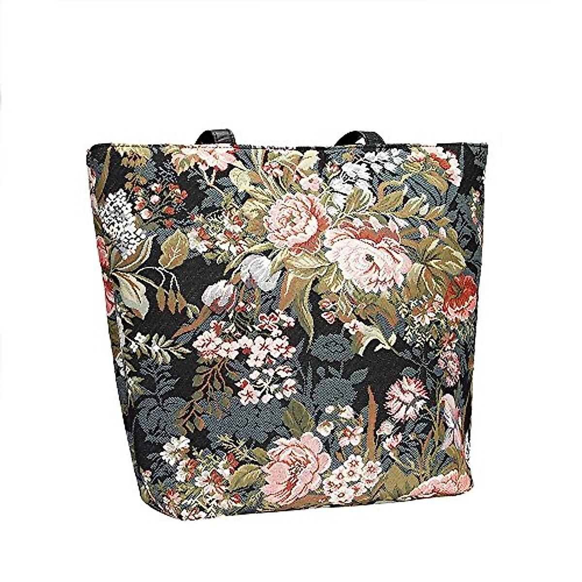 Signare Tapestry Shoulder Bag Tote Bag for Women with Peony Flower (SHOU-PEO)