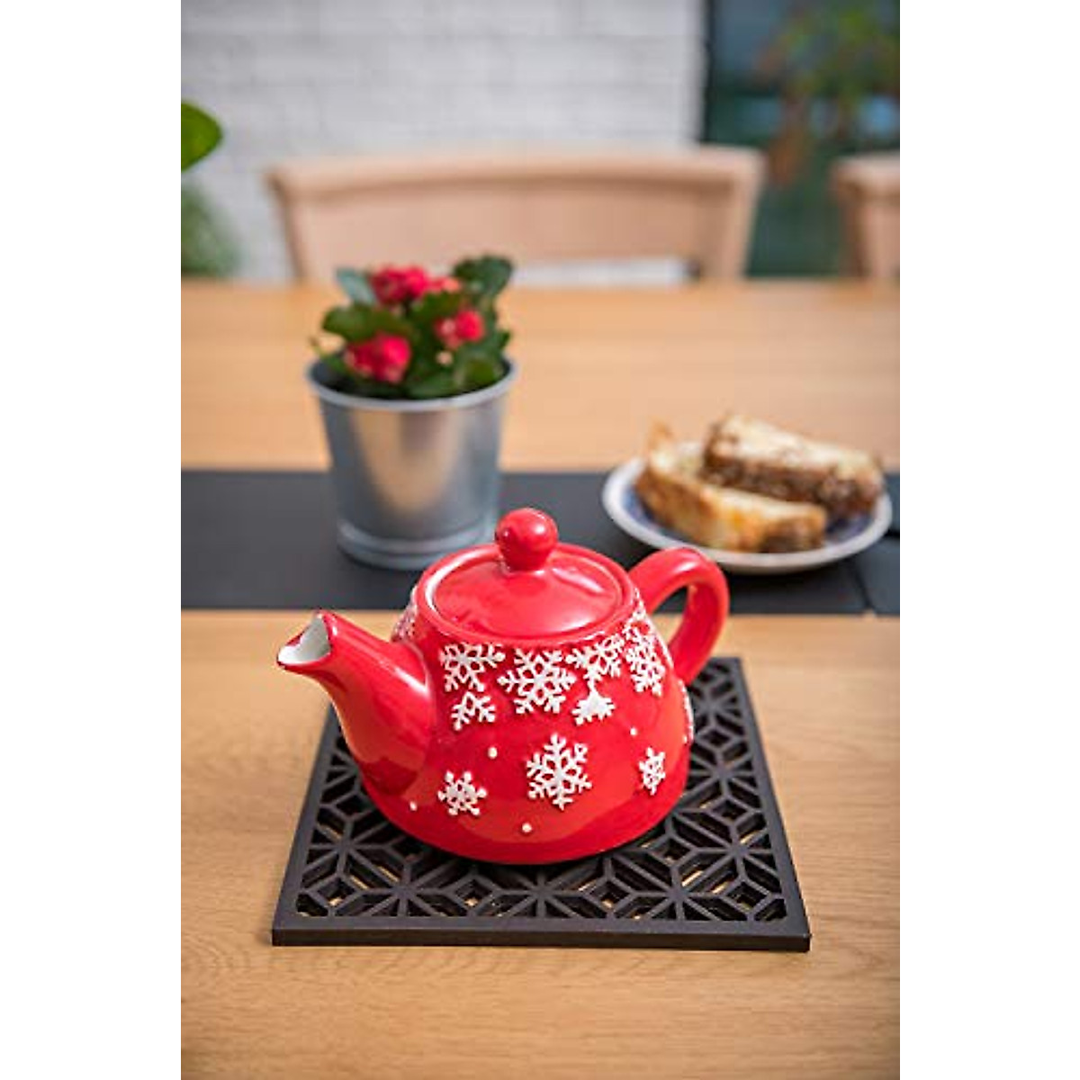 Silicone Trivet for hot Dishes Pots and Pans Our Decorative Table Mats can be Used as Pot Holders and Oven Mitts Coasters Jar Openers and are Microwave Safe. Set of 2 Potholders by Q's INN.