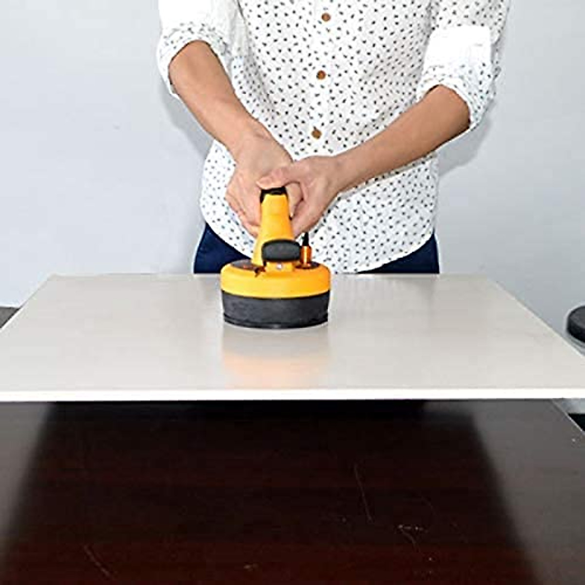 UZIAH Electric Tiles Leveler Ceramic Tile Vibrator Lithium Battery Tools for Floor Wall, Maximum Adsorption of 30Kg, Suitable for 60X60cm Ceramic Tile