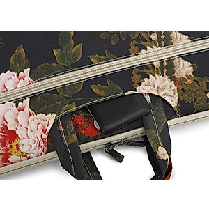 DACHEE Black Peony Patten Waterproof Laptop Shoulder Messenger Bag Case Sleeve for 14 Inch 15 Inch Laptop Case Laptop Briefcase 15.6 Inch