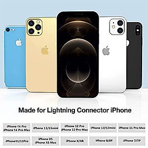 Apple Earbuds Wired Lightning Headphones【Apple MFi Certified】 Earphones with Lightning Connector Built-in Microphone and Volume Control Perfectly Compatible with iPhone 14/13/12/11/SE/X/XR/X/8/7 Plus