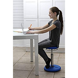 Kore Design Adjustable Height Wobble Chair, Active Sitting Stool for Children, Kids, Teens: Better Than a Balance Ball, Flexible Classroom Seating, Adjusts from 16.5 to 24 inches. Red