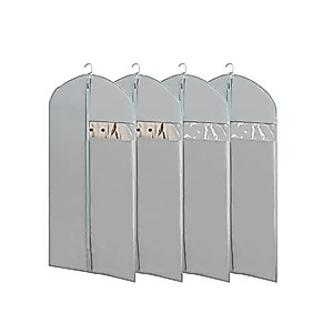 Garment Bags for Hanging Clothes,Suit Bag for Storage and Travel (Set of 4(23.3'' X 50''))