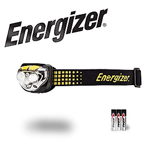 Energizer Vision LED Headlamp, Bright Headlamp for Camping, Water Resistant Emergency Light, Includes Batteries, Pack of 1