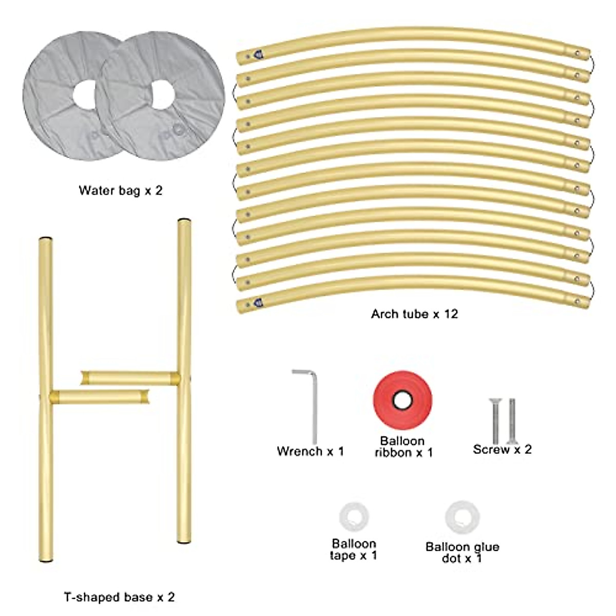 Round Backdrop Stand, 7.2FT Golden Circle Balloon Arch Stand Kit, Wedding Arch Frame Stand For Baby Shower Birthday Party Graduation Decoration