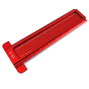 YWNYT Woodworking Scriber, Multifunction Woodworking Aluminum Alloy Measure Ruler for Carpenter (Large)