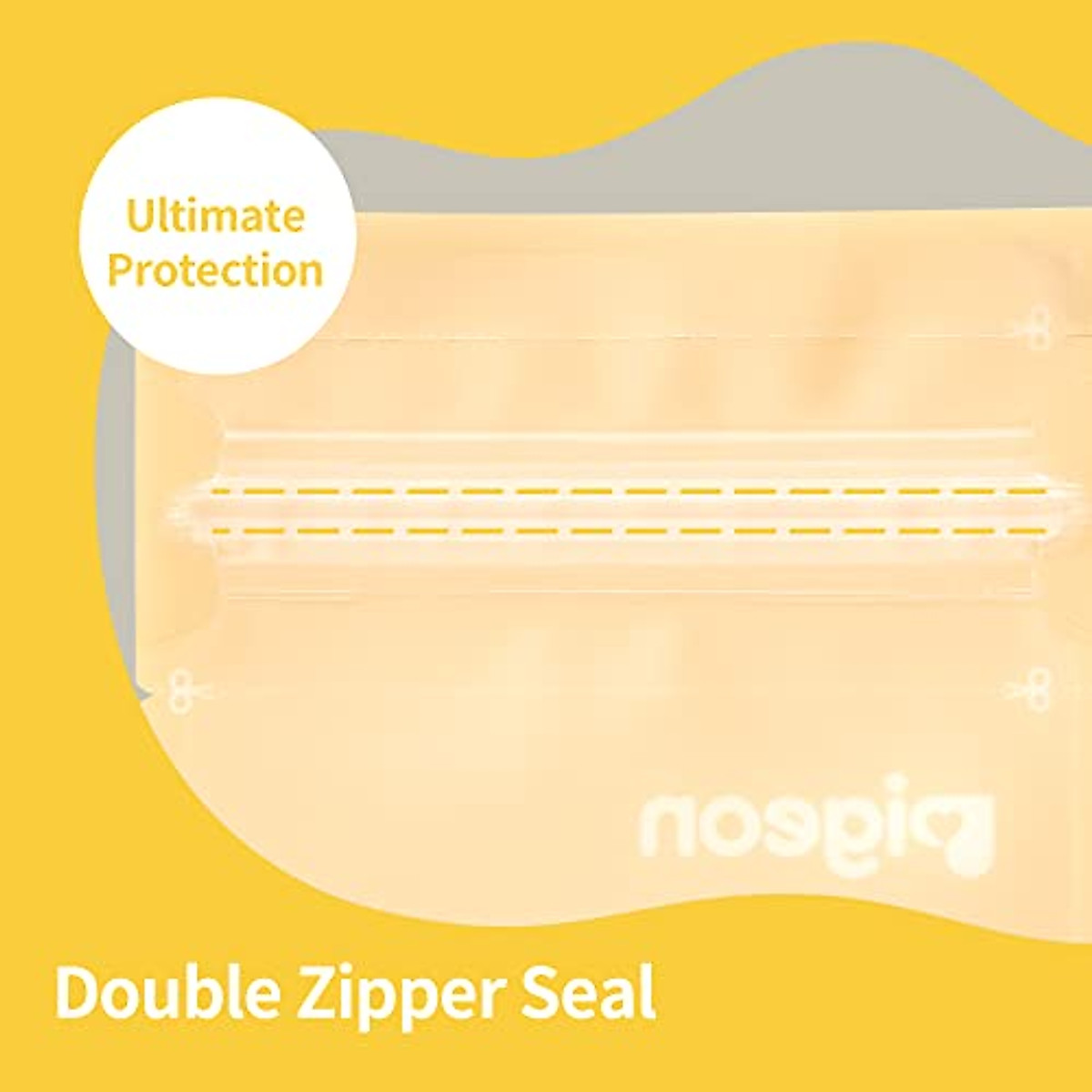 Pigeon Breast Milk Storage Bag, Disposable Self Standing Bag, 5 Colourful Design, 50 Pcs (Pack of 2), 6 Oz