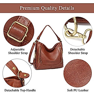 Kasqo Hobo Bags for Women,Large Ladies Purses and Handbags Vegan Leather Shoulder Bags Fashion Satchel Bag Tote Bags