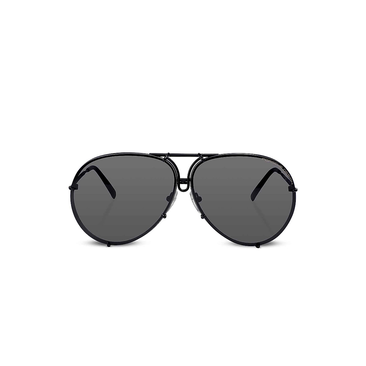 Porsche Design P8478 Iconic Sunglasses (69mm, D - Matt Black / Lens - Grey Blue / Extra Lens - Mercury, Silver Mirrored)