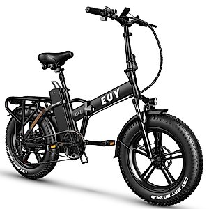 Auloor Electric Bike, 750W Ebike for Adults, 20" Fat Tire Electric Bike, 30MPH Max Speed Folding Electric Bike, 48V 18Ah Battery, 7-Speed Full Suspension Electric Bicycles