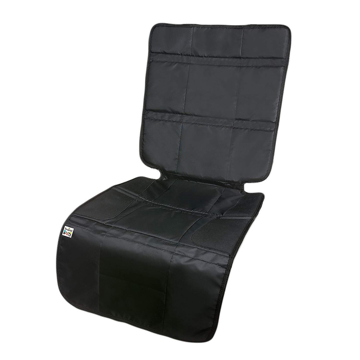 Travel Bug Baby & Toddler High Back Seat Protector, Universal Fit, for Rear and Forward Facing Baby Car Seats- Black