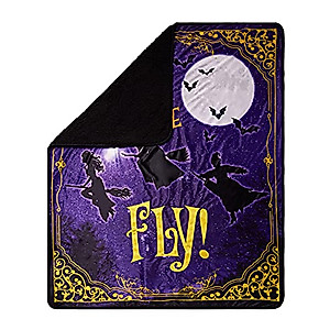 Spirit Halloween Come We Fly Hocus Pocus Fleece Blanket