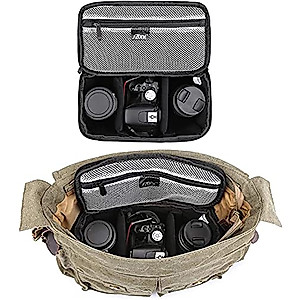 S-ZONE Water Resistant Camera Insert Bag with Sleeve Camera Case Upgraded Version 2.0