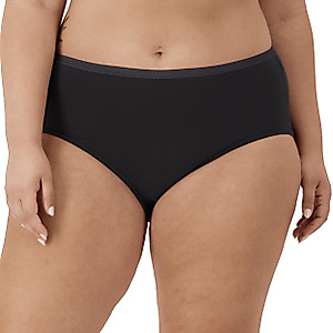 Hanes Women's Plus Size Cool Comfort Cotton Brief 10-Pack, Assorted, 12