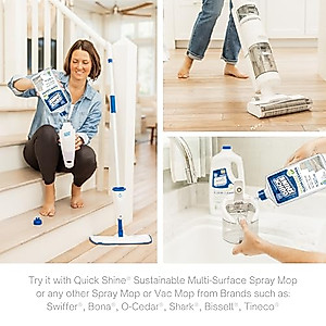 Quick Shine Multi Surface Floor Cleaner 27oz | Ready to Use-Streak Free- No Rinse | Use on Hardwood, Laminate, Luxury Vinyl Plank & Stone | Use in Spray Mops & Vac Mops | Safer Choice Cleaner