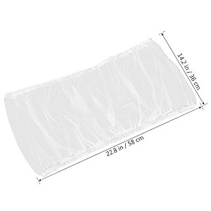UEETEK Bird Cage Skirt Mesh Bird Cage Seed Catcher Guard Net Cover White Size L