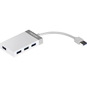 TRENDnet 4-Port USB 3.0 Hub, TU3-H4E, Plug & Play, Compact Size USB 3.0 Hub Compatible with Linux, Windows, Mac, Nintendo Switch, Backwards Compatible with USB 2.0, White