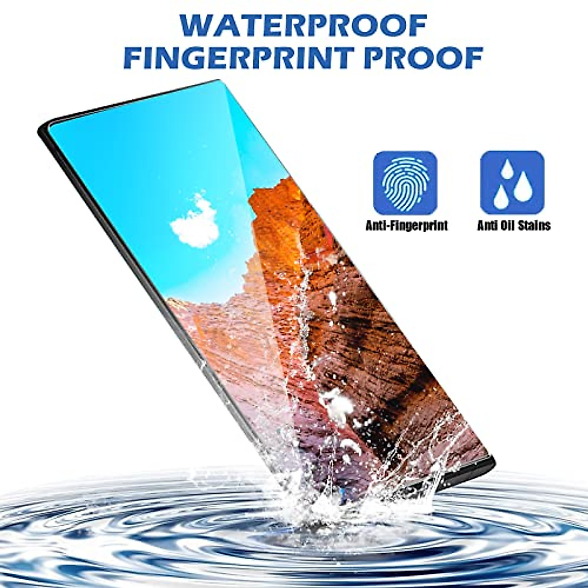 [2+2 Pack] Screen Protector, 9H Tempered Glass, Ultrasonic Fingerprint Compatible, 3D Curved, HD Clear Scratch Resistant for Google Pixel 7 Pro 5G Glass Screen Protector