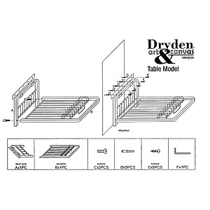Dryden Art and Canvas Keeper - Small Table Model with Wall Mount for Storage, Organization and Transport of Canvases, Frames, and Panels - Small - 15x19x8.75"