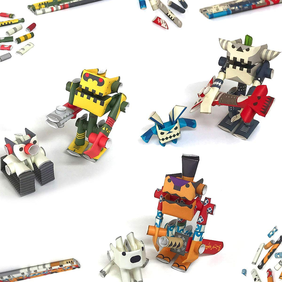 PIPEROID DIY 3D Puzzle Paper Craft Kit Value Pack 3 pcs Set Japanese Arts and Craft Kit for Kids and Adults - Birthday Gift and Party Favor for Origami Paper Craft Enthusiasts