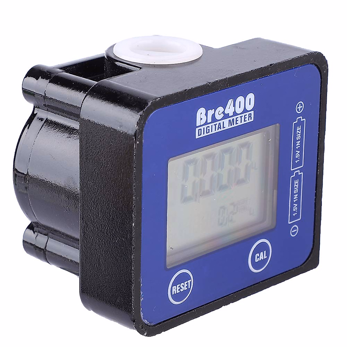 Water Sensor Meter, 1/2" Meter Oil Meter Counter Gauge LCD Display 1% High Accuracy for Gasoline Blue