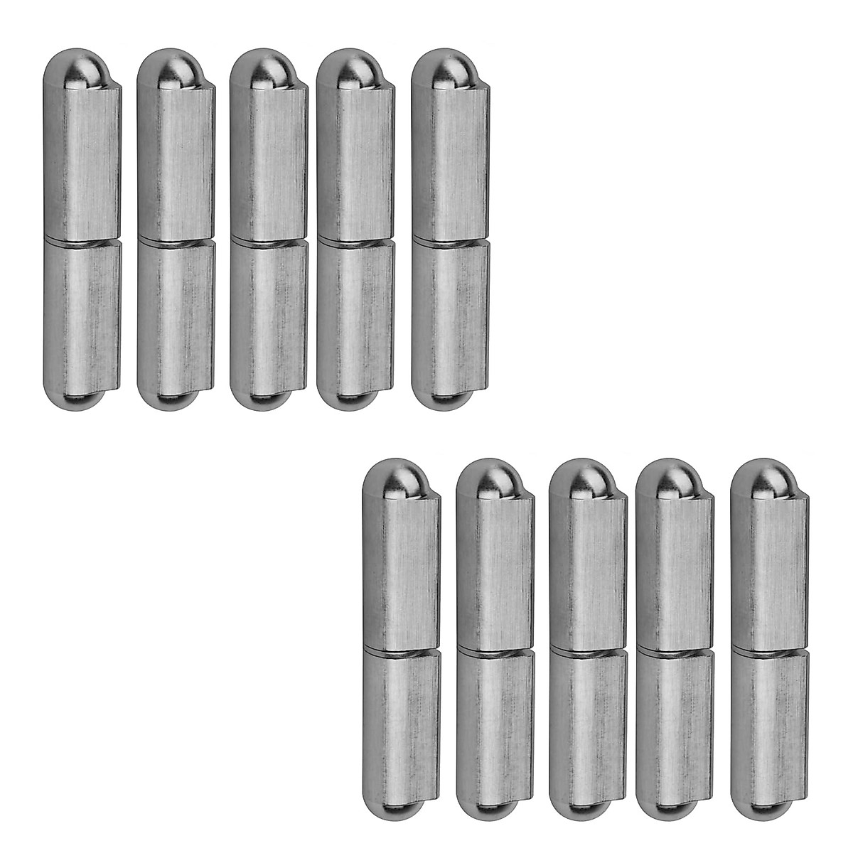 MOUNTAIN_ARK 10 Pack 2-3/8" x 1/2" Weld On Bullet Hinges, Weldable Barrel Gate Hinges for Trailer, BBQ Smoker, Stainless Steel 304