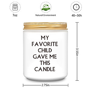 Gifts for Mom Dad from Daughter Son - Best Mom Dad Ever Gifts, Funny Mothers Day & Fathers Day & Birthday & Thanksgiving & Christmas Gifts, Lavender Scented Candle(7oz)