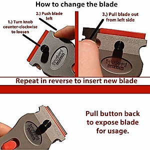 Werxrite Metal Blade Razor Scraper + 25 Replacement Carbon Steel Scraper Blades