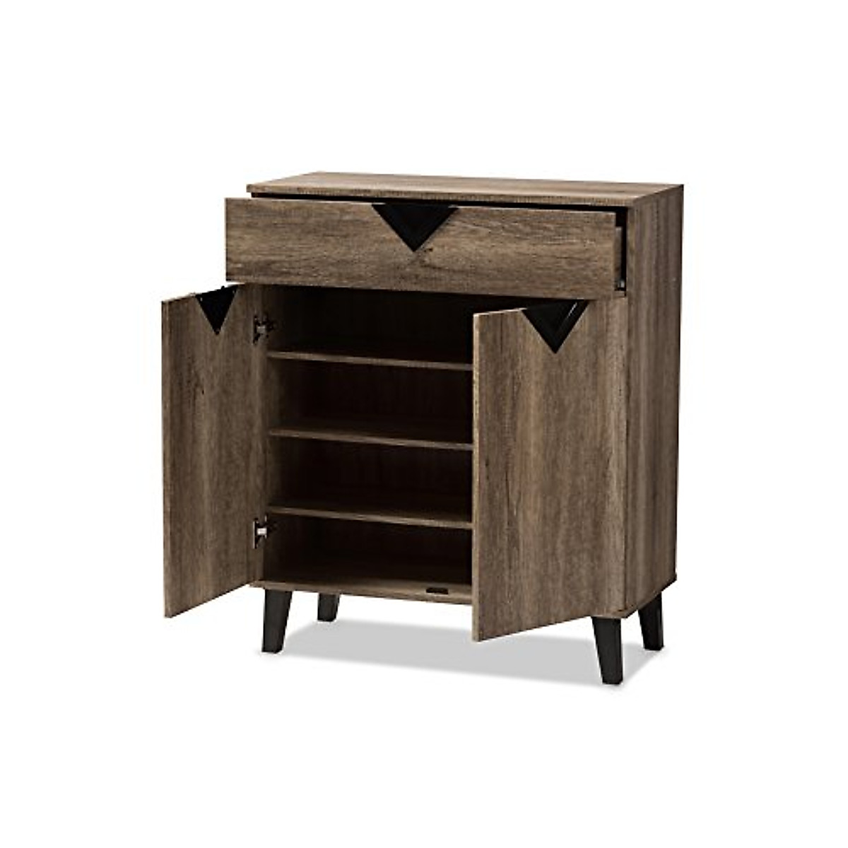 Baxton Studio Cambria Shoe cabinet, Light Brown