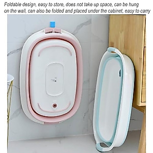 ZAJSSS Pet Bathtub with Water Drain Plug Foldable Bathtub for Puppy Small Dogs Cats Pet Shower Basin Portable Space Saving Design Grey