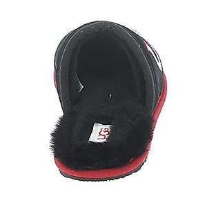 UGG Men's Scuff Logo II Slipper, Black/Samba RED, 15