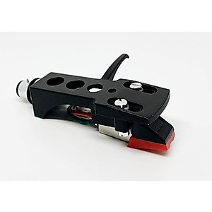 Cartridge and Stylus, Elliptical needle and Black Headshell with mounting bolts for Technics SL-1200, SL-1210, SL-1600, SL-1610, SL-1700, SL-235, SL-23A, SL-B2