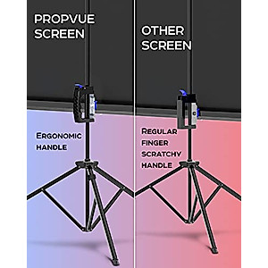 Projector Screen with Stand 84 inch - Indoor and Outdoor Projection Screen for Movie or Office Presentation - 16:9 HD Premium Wrinkle-Free Tripod Screen for Projector with Carry Bag and Tight Straps