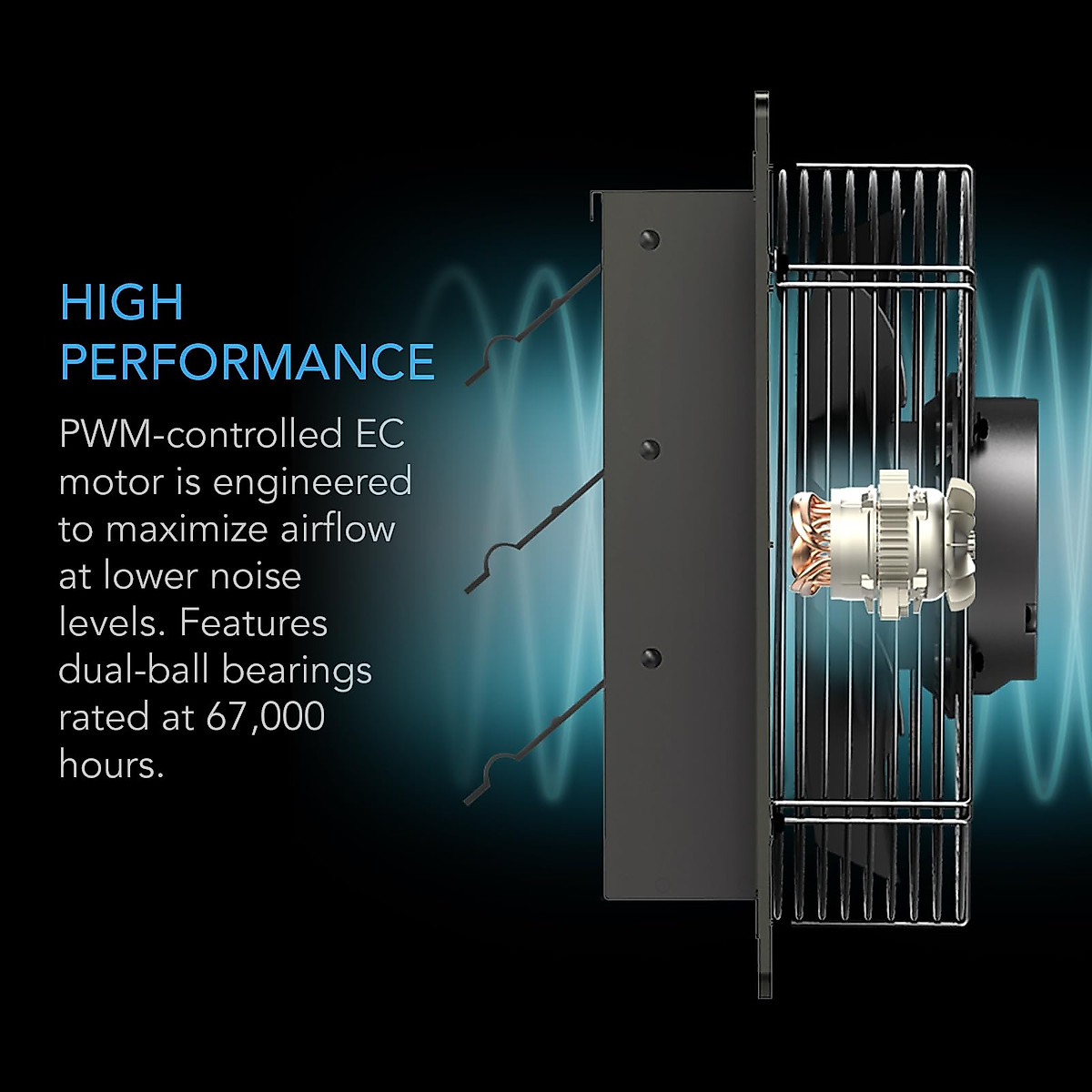 AC Infinity AIRLIFT T14, Shutter Exhaust Fan 14" with WiFi Temperature Humidity Controller, EC-Motor Wall Mount Ventilation and Cooling for Sheds, Attics, Workshops, and Greenhouses