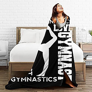 Love Gymnastics Gymnast Throw Blanket Warm Ultra-Soft Micro Fleece Blanket for Bed Couch Living Room Decoration