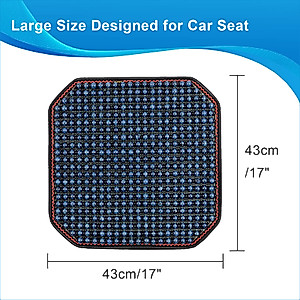 JDbezuge Wood Beaded Car Seat Cover for Cars Trucks, Summer Cooling Seat Cushion, Airflow Car Seat Beads Cover Pad(Blue)